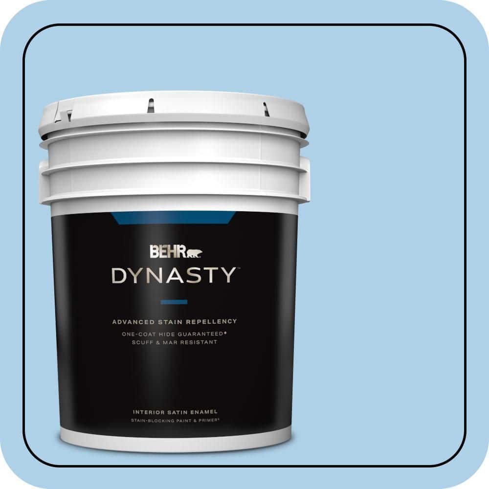 BEHR DYNASTY 5 gal. #560A-3 Utah Sky Satin Enamel Interior Stain ...