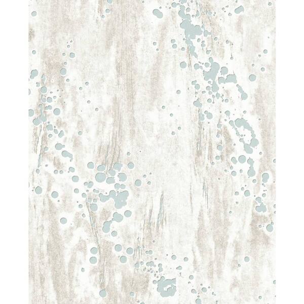 Seabrook Designs 56 sq. ft. Eggshell and Metallic Powder Blue Splatter ...