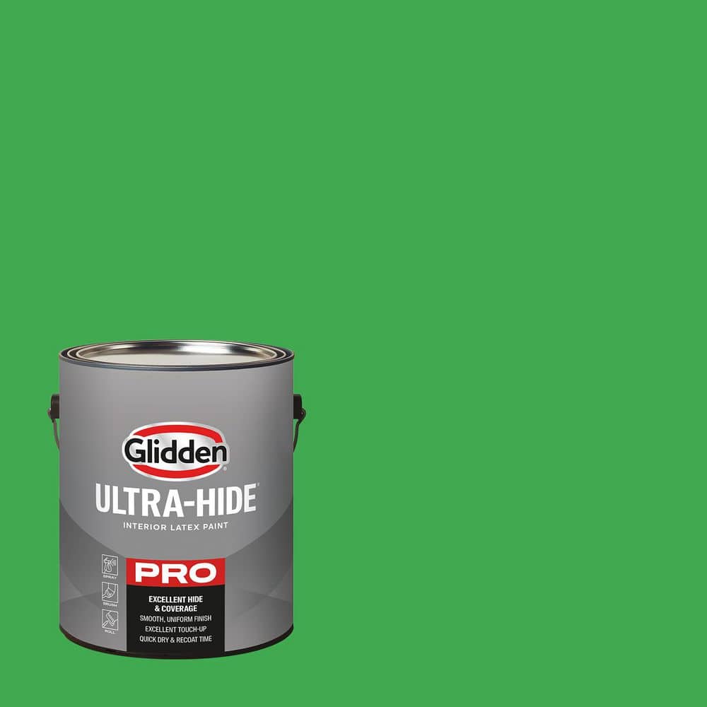 Glidden Ultra-Hide 1 gal. PPG1225-7 Leap Frog Satin Interior Paint ...