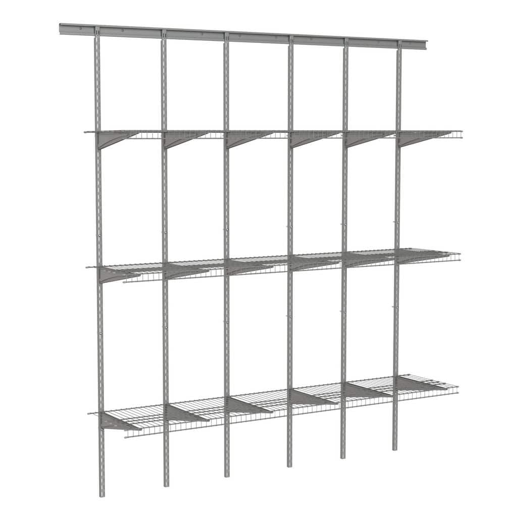 ClosetMaid MaxLoad 80 in. W x 16.75 in. D Satin Chrome Adjustable Heavy ...
