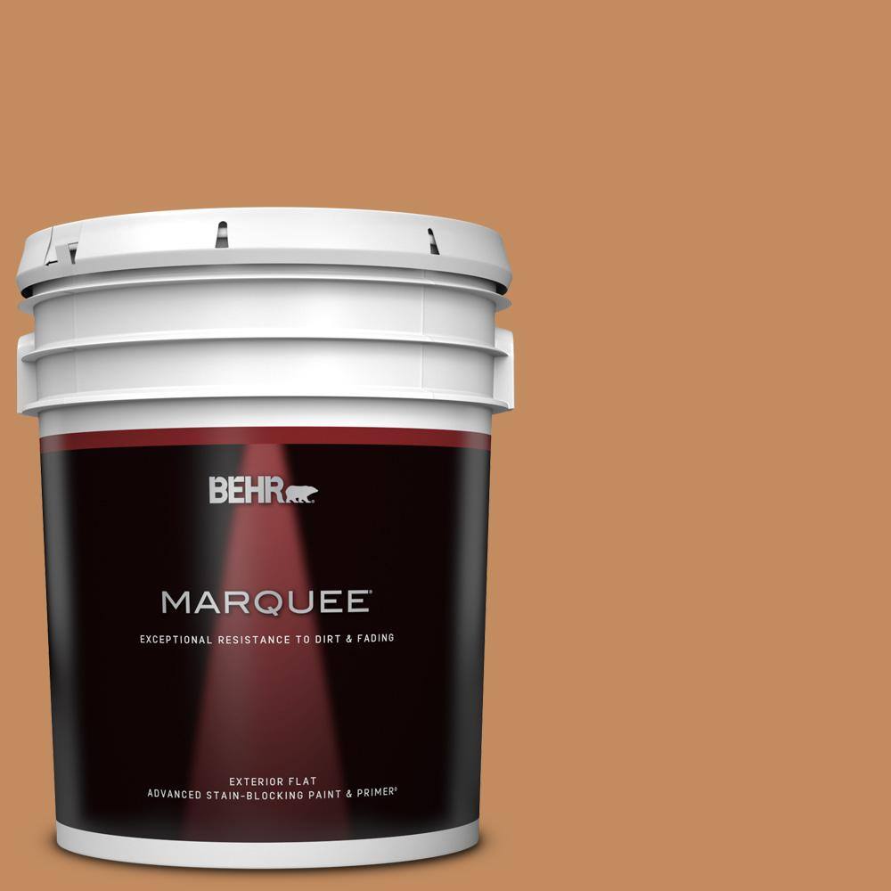 BEHR MARQUEE 5 gal. #PPU3-13 Glazed Ginger Flat Exterior Paint & Primer ...