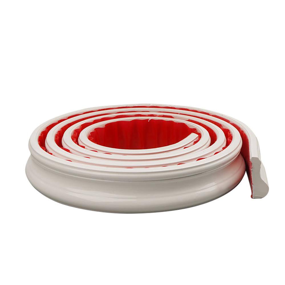 Wellco 1.6 in. x 0.6 in. x 118 in. Flexible Wall PVC Panel Moulding ...