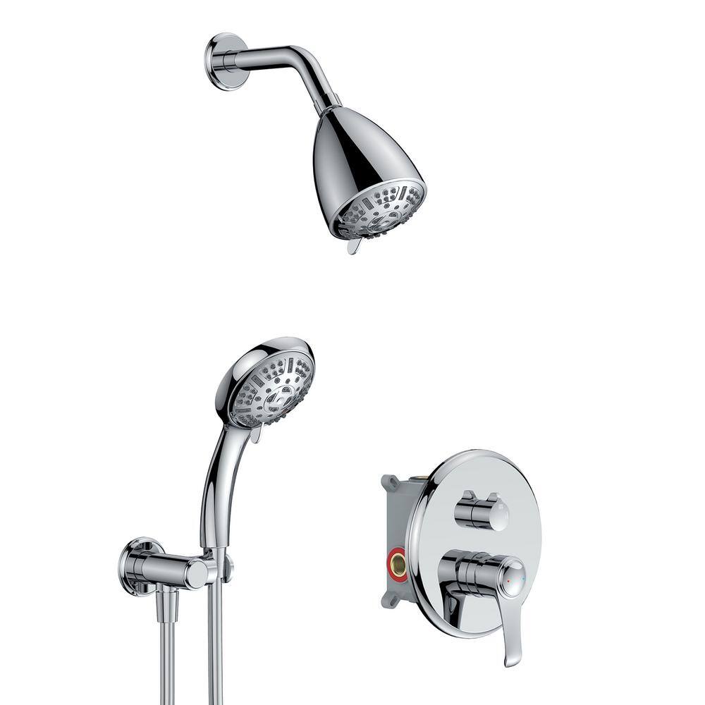 Single Handle 2-Spray Shower Faucet 1.8 GPM with High Pressure in ...