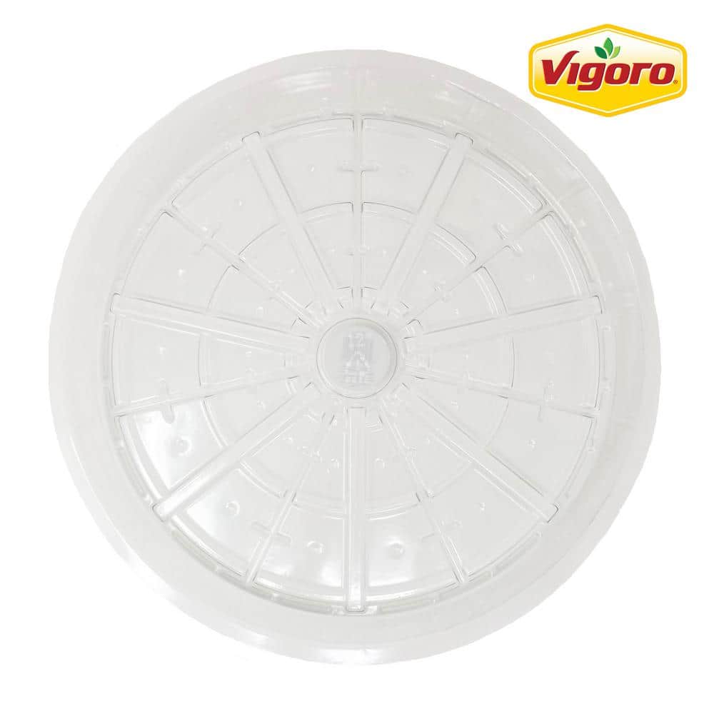 Vigoro 12 in. Medium-Duty Plastic Planter Saucer VG-MD12 - The Home Depot