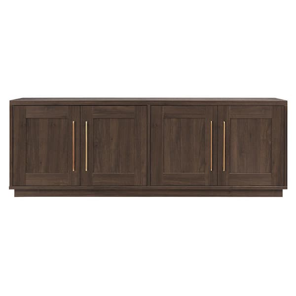 Meyer&Cross Tillman 68 in. Alder Brown Rectangular TV Stand Fits TV's ...