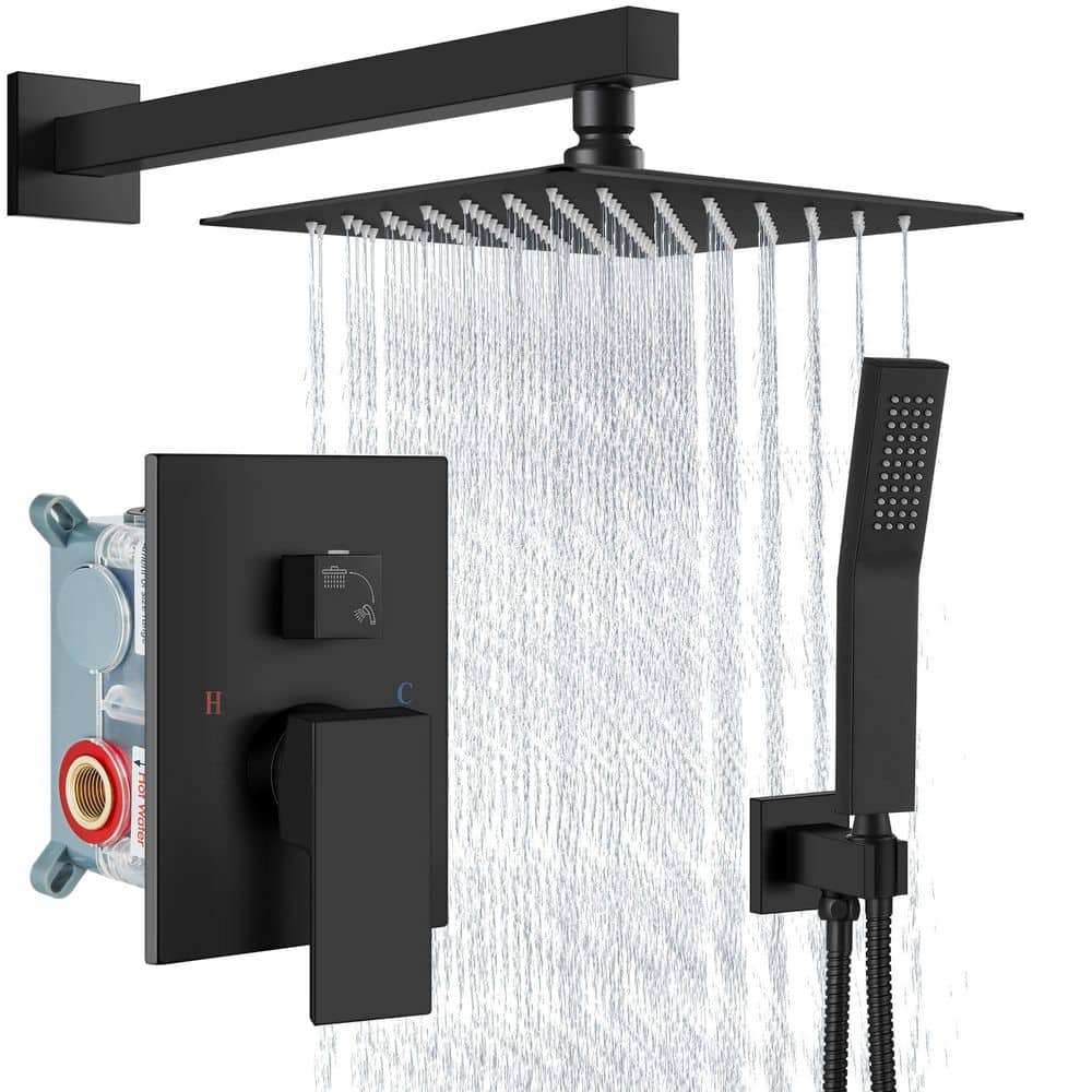 Shower Faucet Set Rain Shower System 1-Handle Spray Combo Rough-in ...