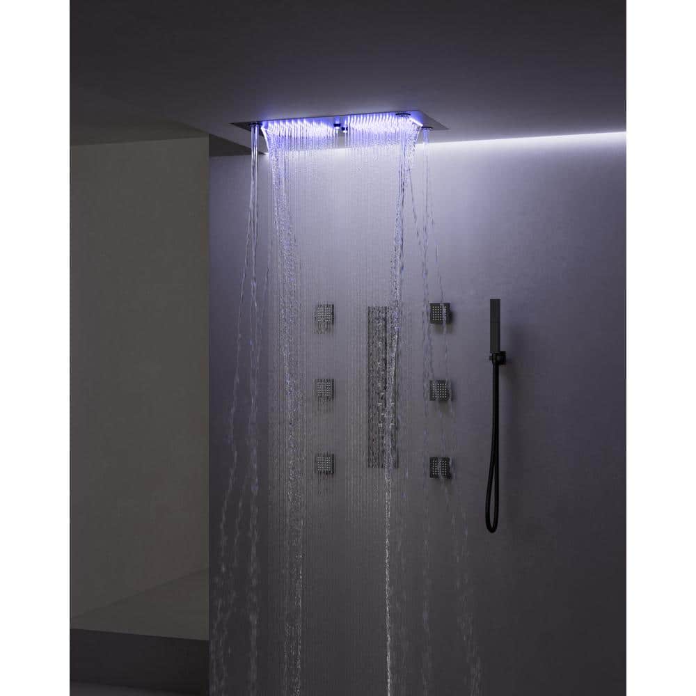 Have a question about EVERSTEIN 6-Spray 16 in. x 28 in. Dual Shower Head LED Ceiling Mount Fixed ...