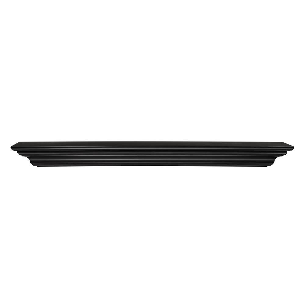 Pearl Mantels 4 ft. Precision Black Cap-Shelf Mantel RPS48618BD - The Home Depot