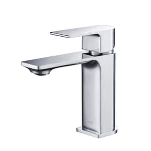 KIBI Single Handle Lever Handle Single Hole Bathroom Sink Faucet with ...