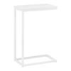 StyleWell Donnelly White C-Shaped Side Table with White Wood Top ...
