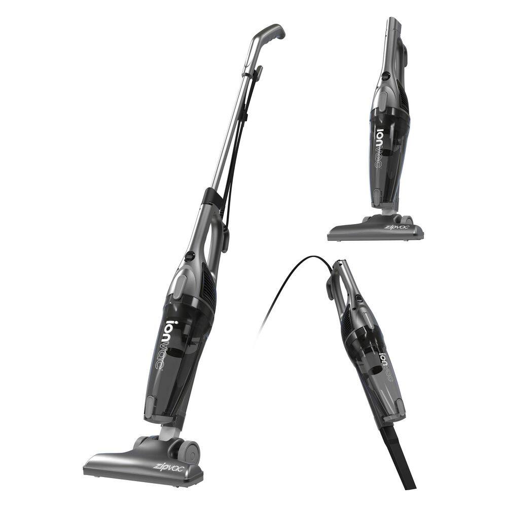 Tzumi Ionvac Zip Vac 3 in 1 Bagless Corded HEPA Floor And Carpet Stick