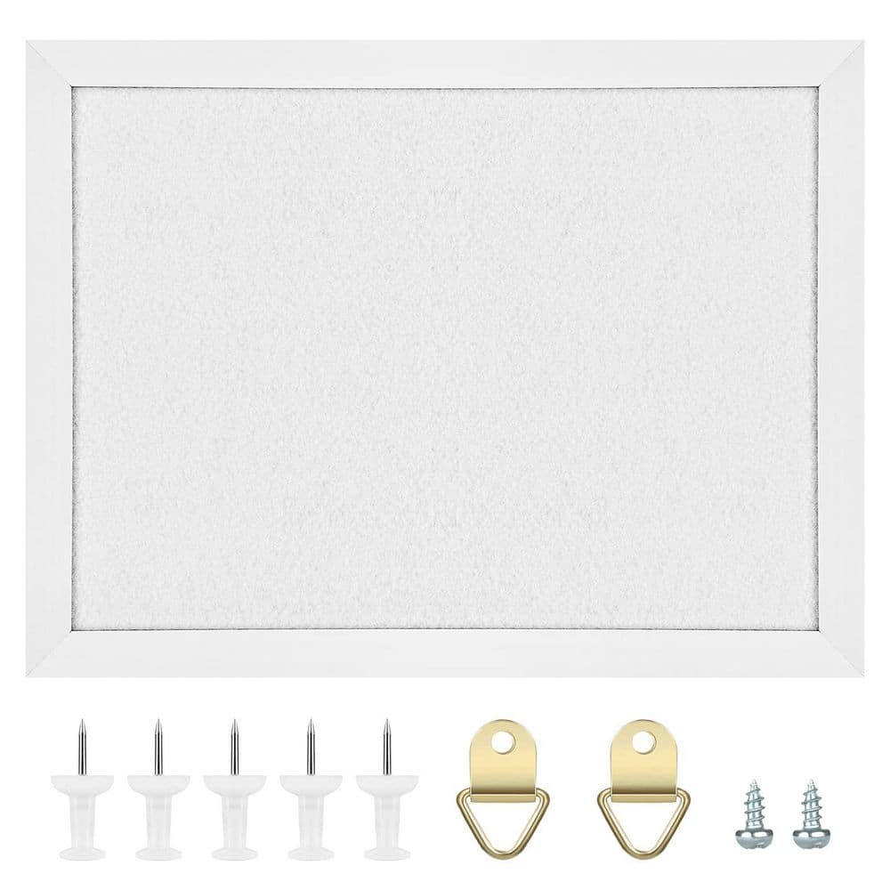 NVNOO 14.6 in. x 11 in. x 0.7 in. White Outdoor/Indoor Cork Bulletin ...