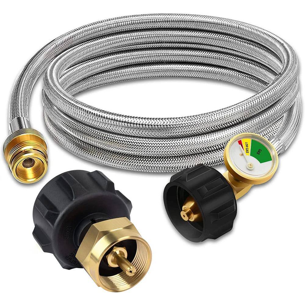 6 Ft Propane Hose Adapter 1 Lb To 20 Lbs Propane Tank Adapter With 6 Ft Propane Hose Adapter 1 Lb To 20 Lbs Propane Tank Adapter With