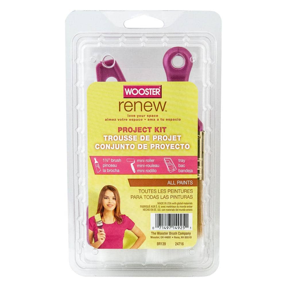 Wooster 3-Piece Renew Project Kit 0BR1390000 - The Home Depot