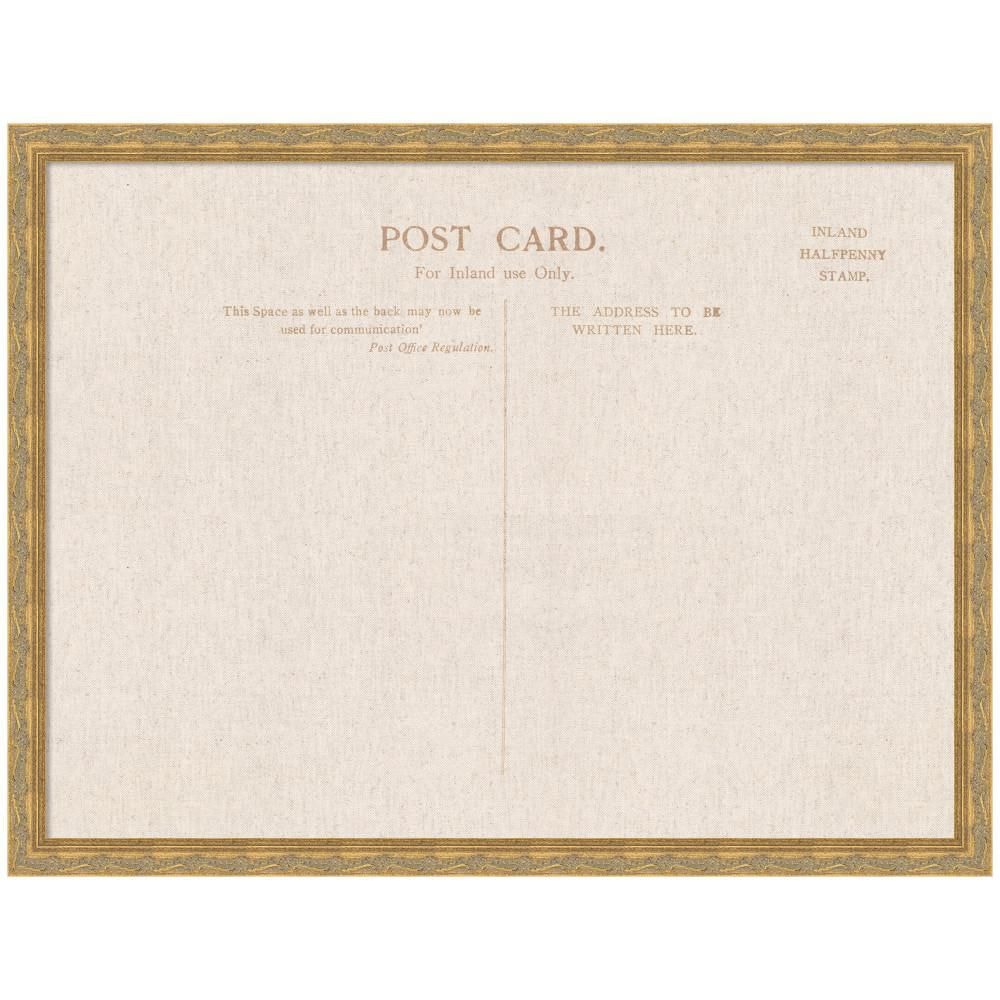 Kate and Laurel Mila 26 in. x 20 in. Dark Gold Wood Framed Vintage ...