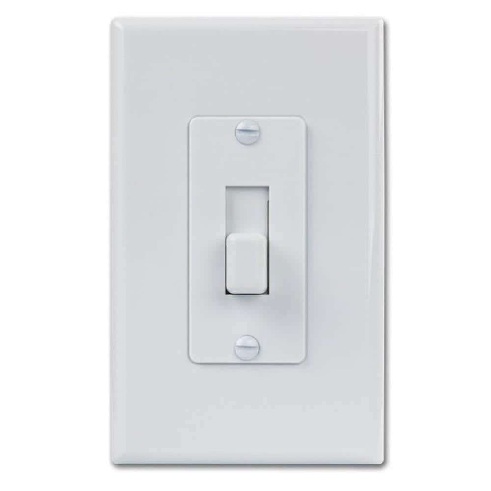 Commercial Electric 1-Gang, White Smooth Finish Toggle, Midway/Maxi ...