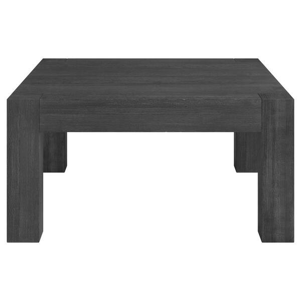 Meyer&Cross Langston 34 in. Charcoal Gray Oak Square MDF Coffee Table ...