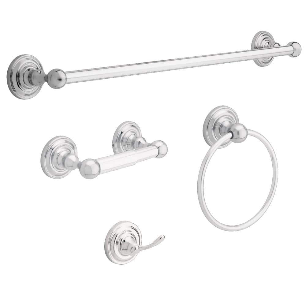 Delta Greenwich 4 Piece Bath Hardware Set 24 In Towel Bar Toilet