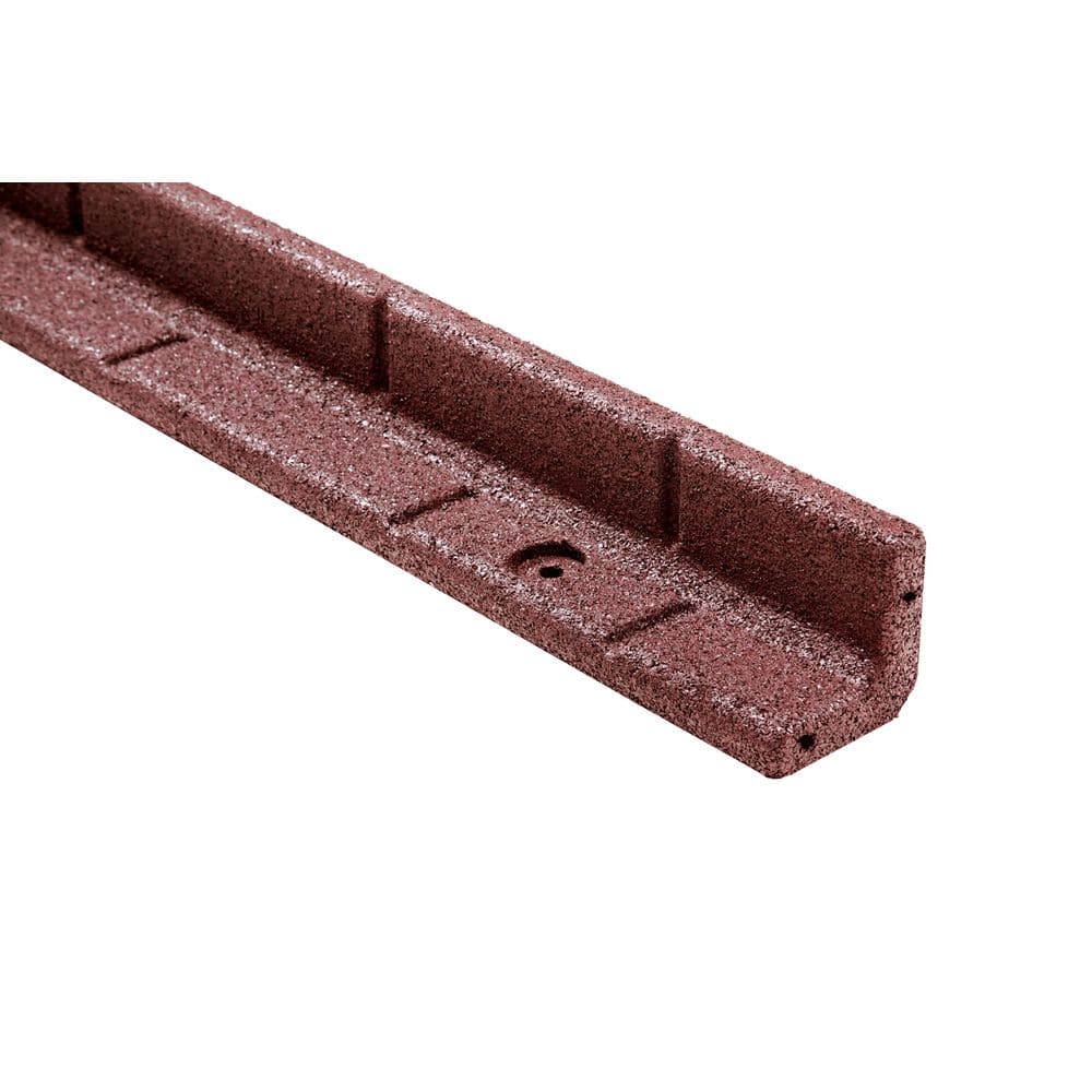 Vigoro 48 in. x 3 in. x 3 in. Roman Brick Red Rubber Edging (48-Pack ...