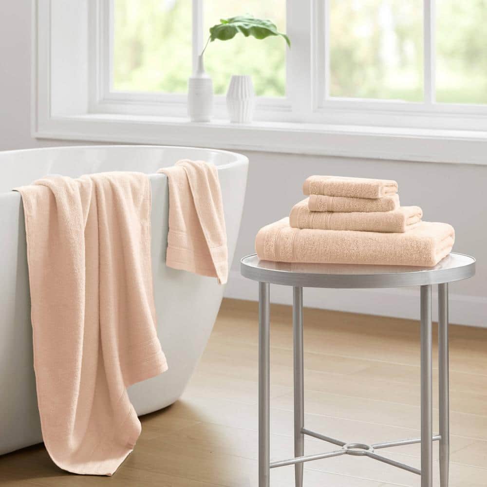 510 Design 400GSM Essential Bundle 6-Piece Blush Cotton Bath Towel Set ...