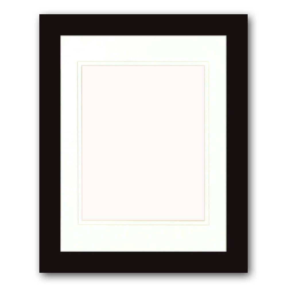 PTM Images 1-Opening 8 in. x 10 in. Matted Black Portrait Frame (Set of ...