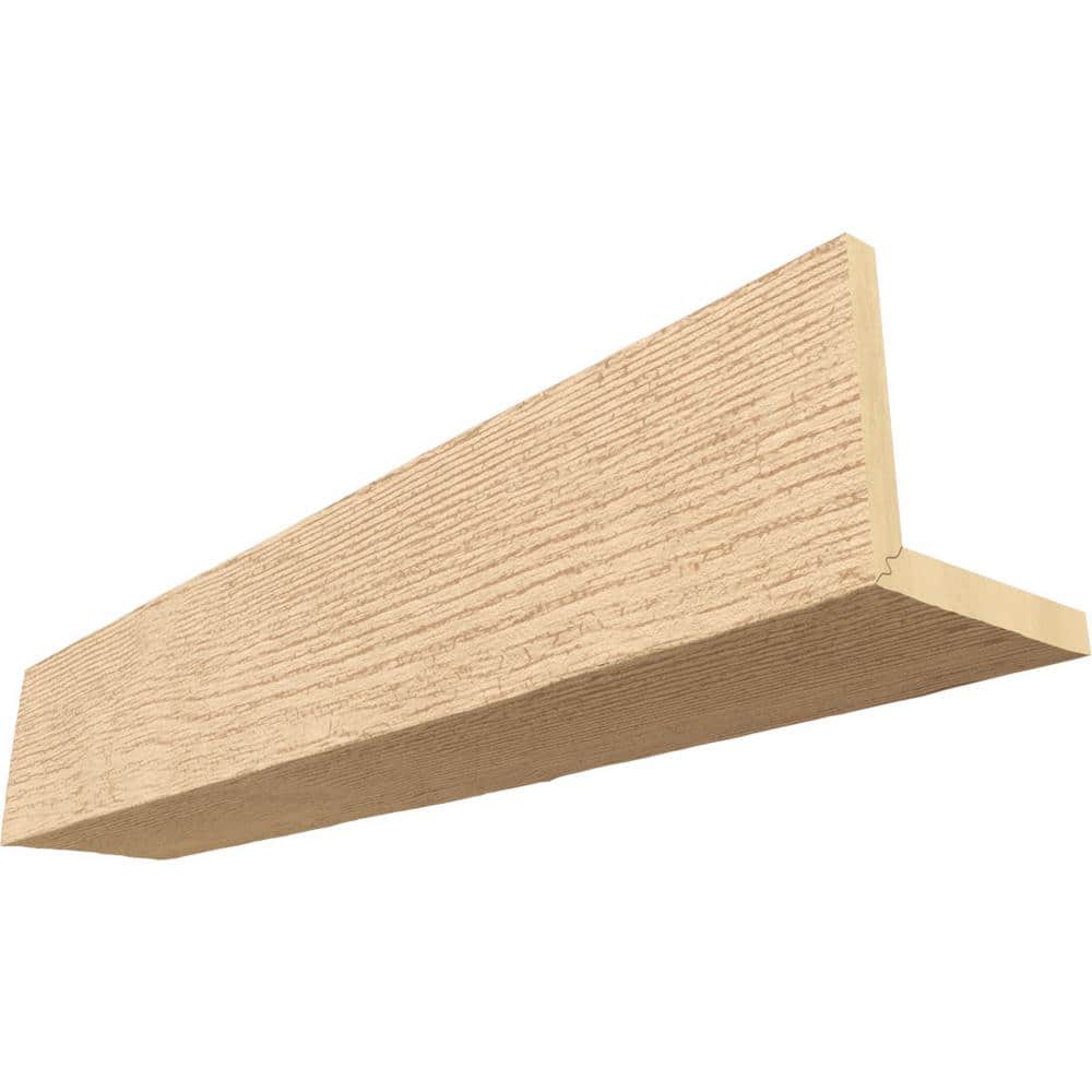 Ekena Millwork Endurathane 8 in. H x 4 in. W x 12 ft. L Rough Sawn ...