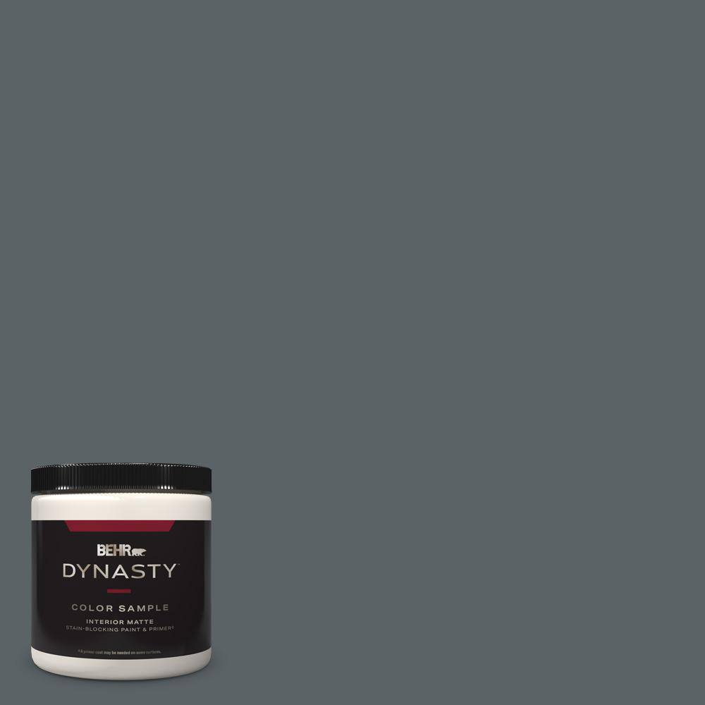 BEHR DYNASTY 8 oz. #HDC-AC-25 Blue Metal One-Coat Hide Matte Stain ...
