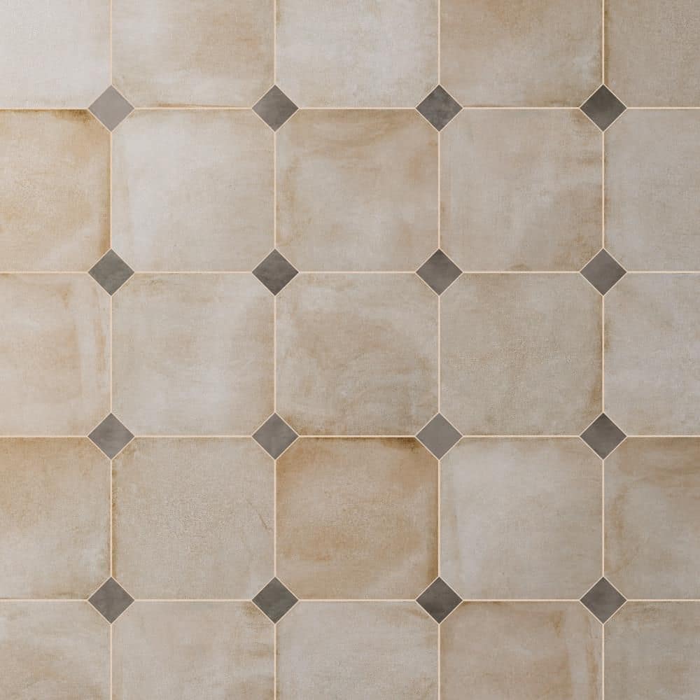 Merola Tile Laverton Octagon Arena with Taco Natural 3.88 in. x 7.88 in ...