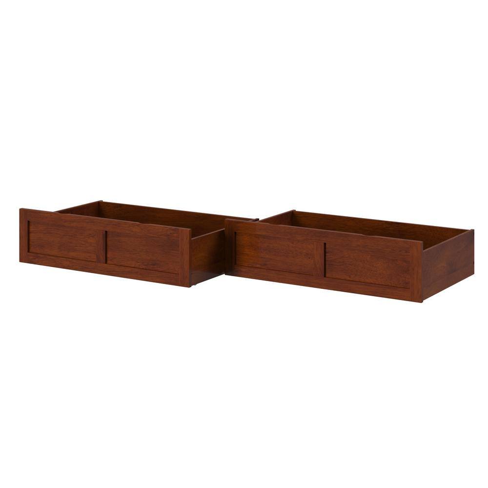 AFI Antique Walnut Queen/King/Twin Extra Long Bed Drawer (Set of 2 ...