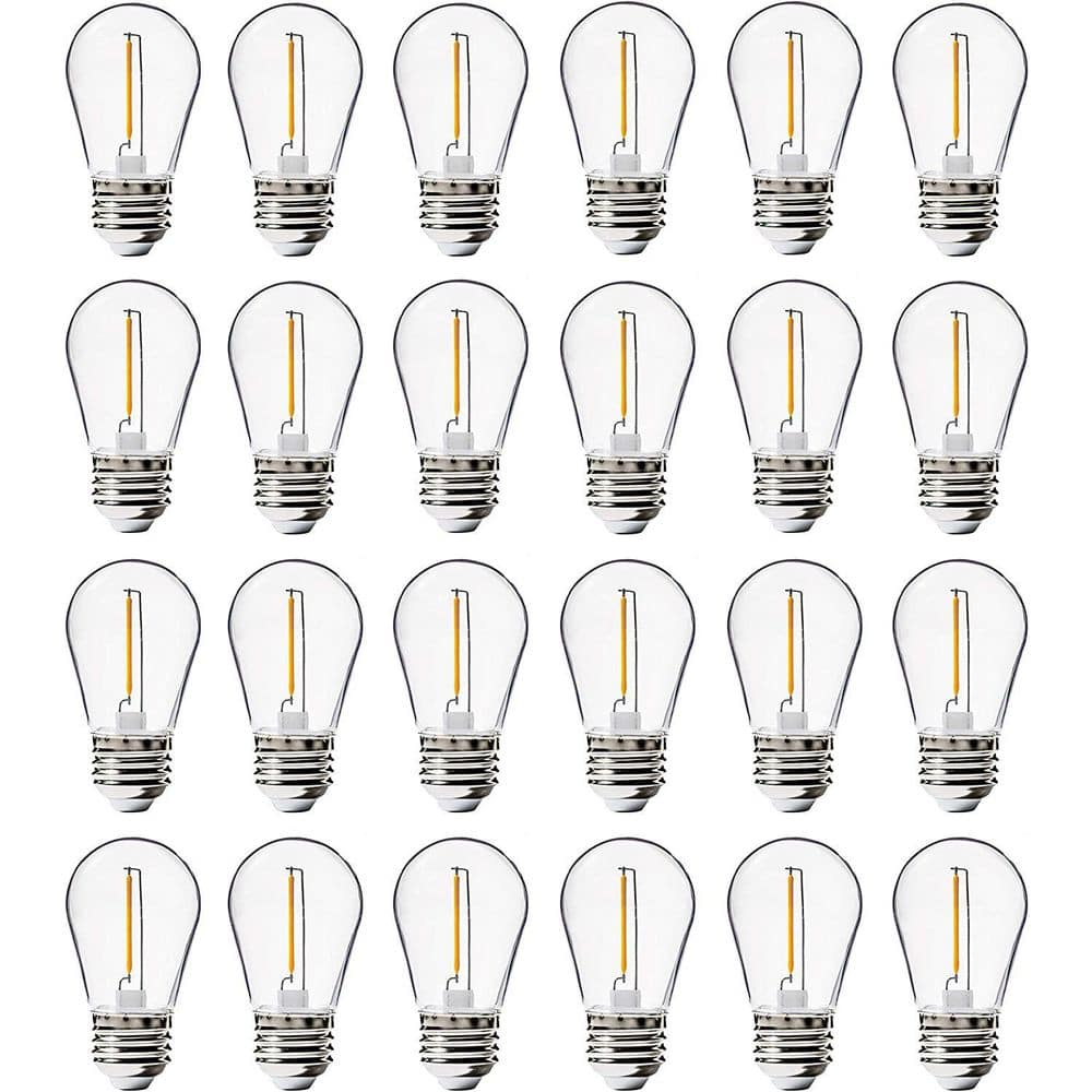 FLSNT 5-Watt Equivalent S14 String Bulbs, E26 Base, Warm White (Less ...