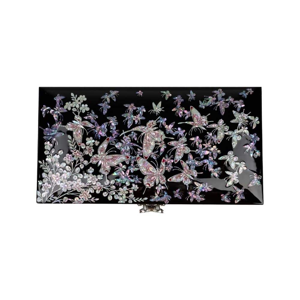 Pink Butterfly Wood Jewelry Box for Special Occasions HD8R1MJCN2 - The ...