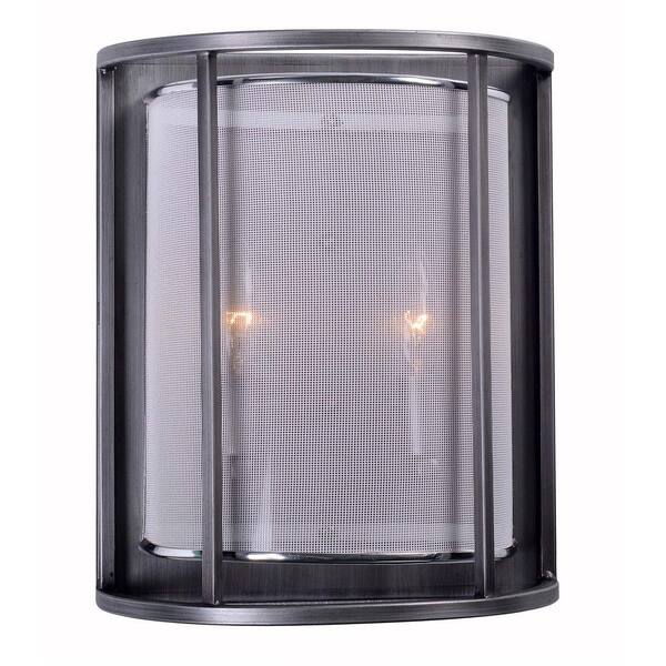 World Imports Aria Collection 2-Light Brushed Nickel Indoor Wall Sconce ...