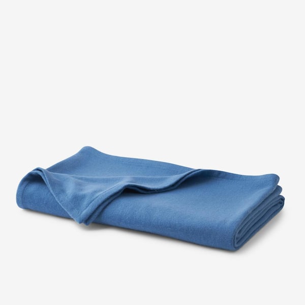 The Company Store Legends Luxury Blue Lambs Wool Twin/Twin XL Blanket ...