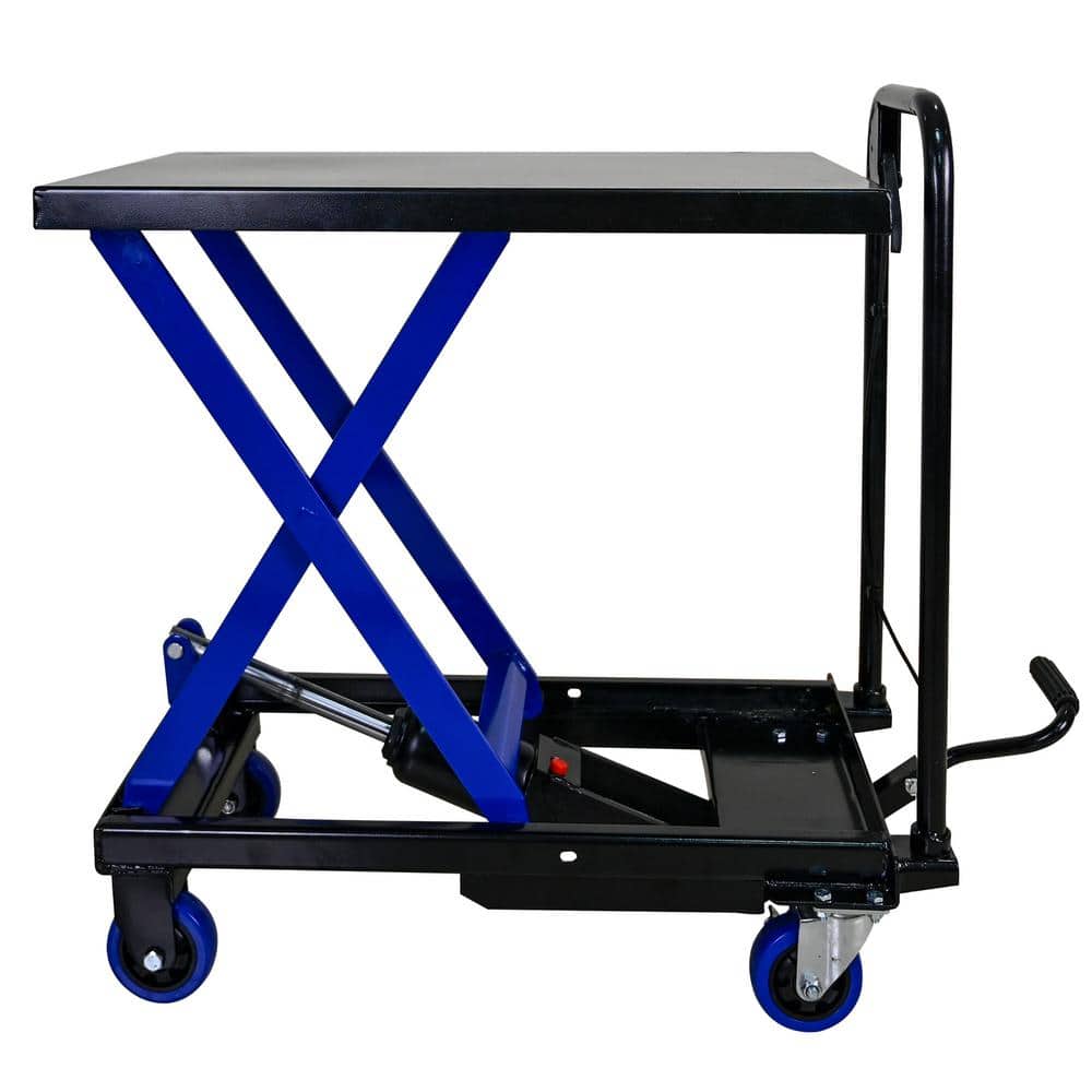 maocao hoom Hydraulic Lift Trolley, 500 LBS Capacity, with 4 Wheels ...
