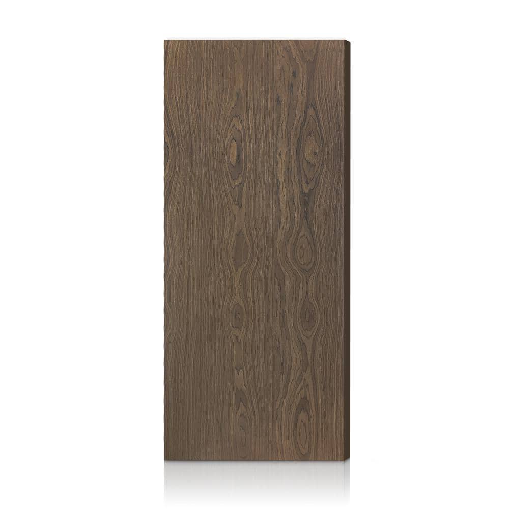 CALHOME 36 in. x 84 in. Walnut Texture Flush Hollow Core Veneer ...