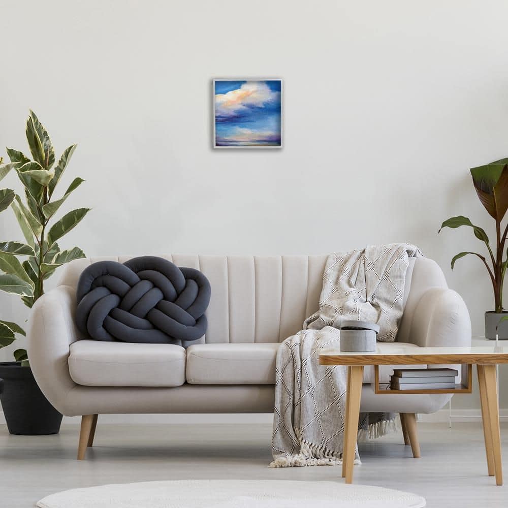 Stupell Industries Pastel Clouds in Vivid Sky by Karen Hale Gray Framed Nature Giclee Art Print ...