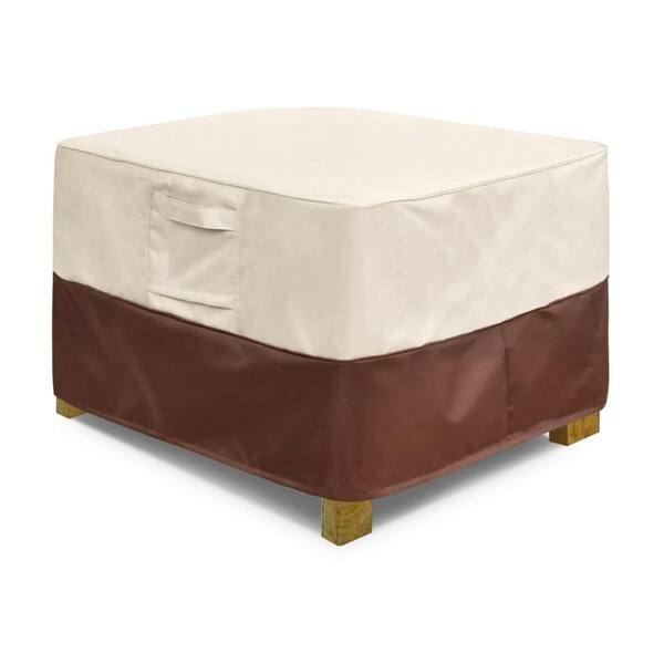 33 in. L x 33 in. W x 17 in. H Sqaure Patio Ottoman Cover D07S82GPX1 ...