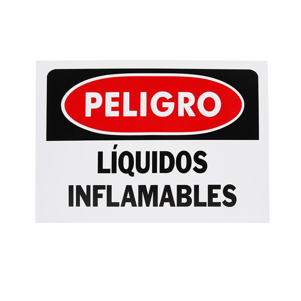 Everbilt 10 in. x 14 in. Plastic Peligro Liquidos Inflamable Sign 41445 ...