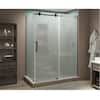Aston Coraline XL 68 in. - 72 in. x 30 in. x 80 in. Frameless Corner Sliding Shower Enclosure ...