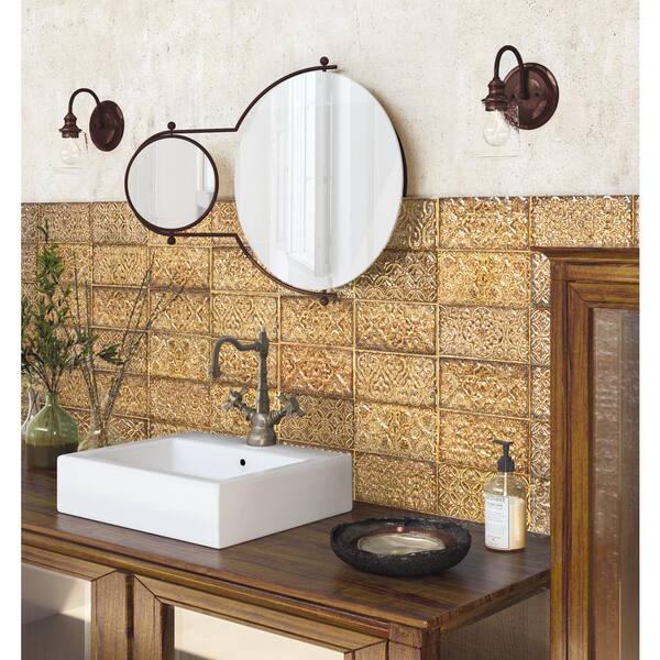 Merola Tile Zurbaran Cobre 4-1/2 in. x 8-7/8 in. Ceramic Merola Tile Zurbaran Cobre 4-1/2 in. x 8-7/8 in. Ceramic