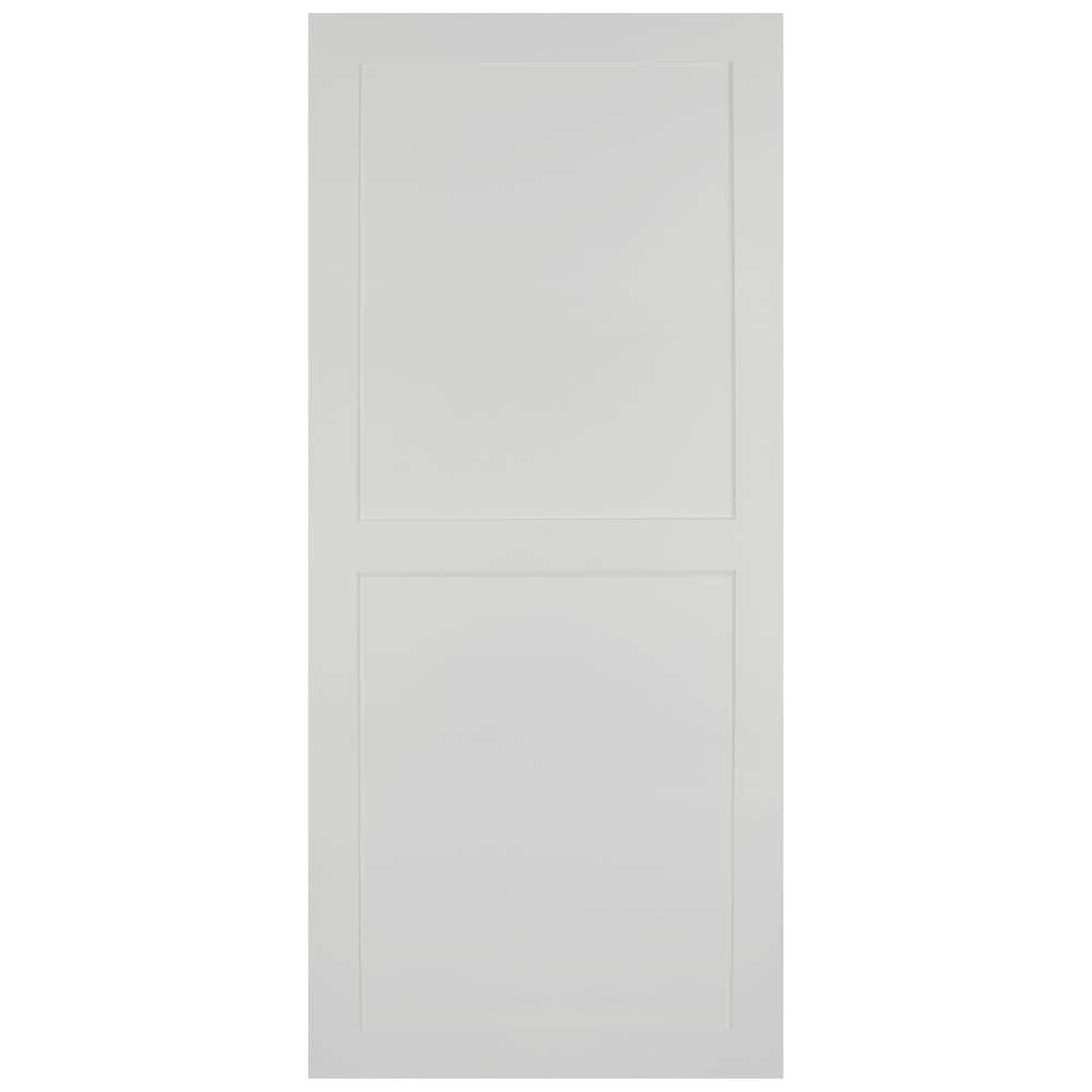 EVERMARK Expressions 37 in. x 84 in. 2-Panel Unfinished Solid White ...