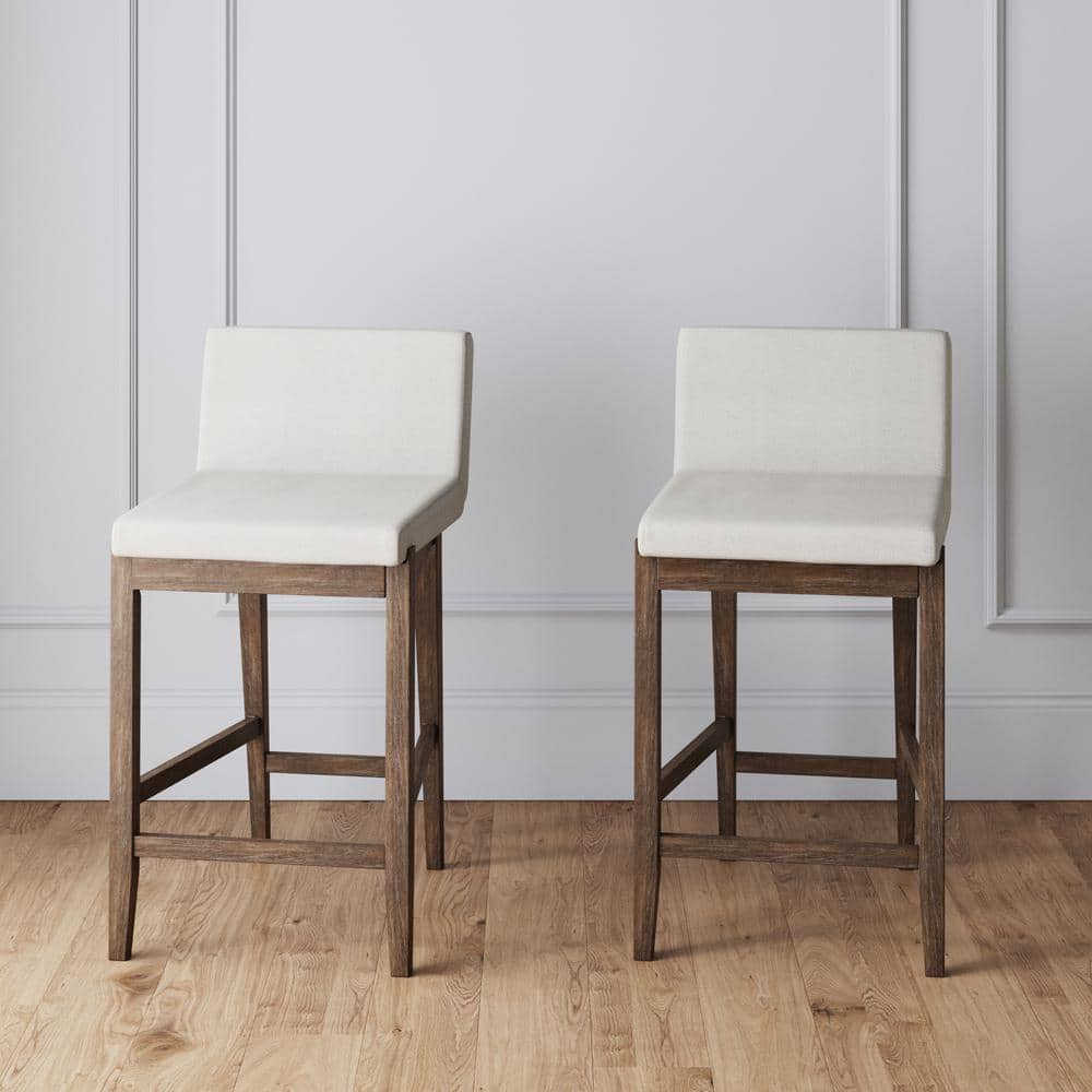 Nathan James Gracie 24 In Modern Counter Height Wood Bar Stool W Back