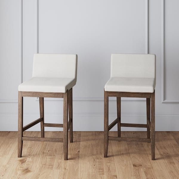 Nathan James Gracie 24 In Modern Counter Height Wood Bar Stool W Back