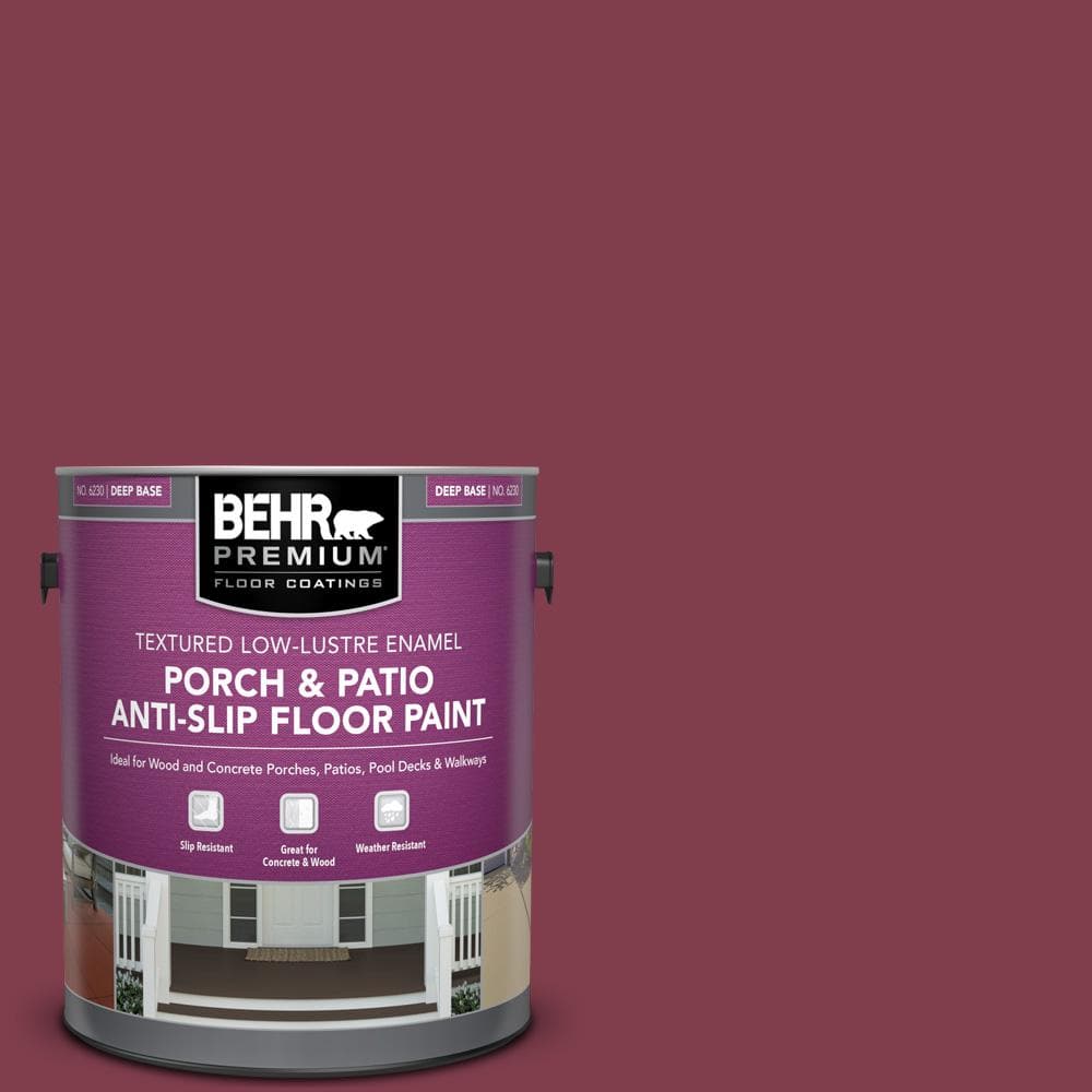 BEHR PREMIUM 1 gal. #120D-7 Ruby Red Textured Low-Lustre Enamel ...