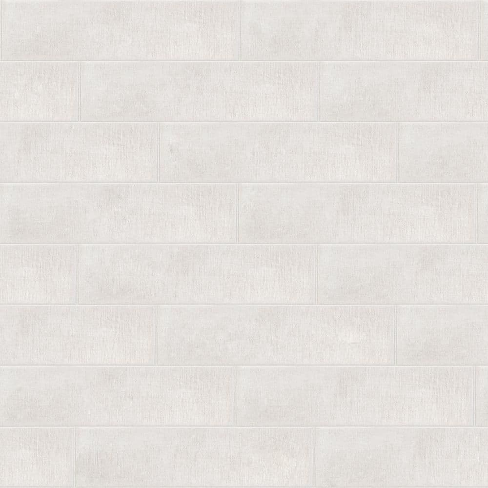 Jeffrey Court Cambric Ivory 4 in. x 16 in. Textured Subway Ceramic Wall ...