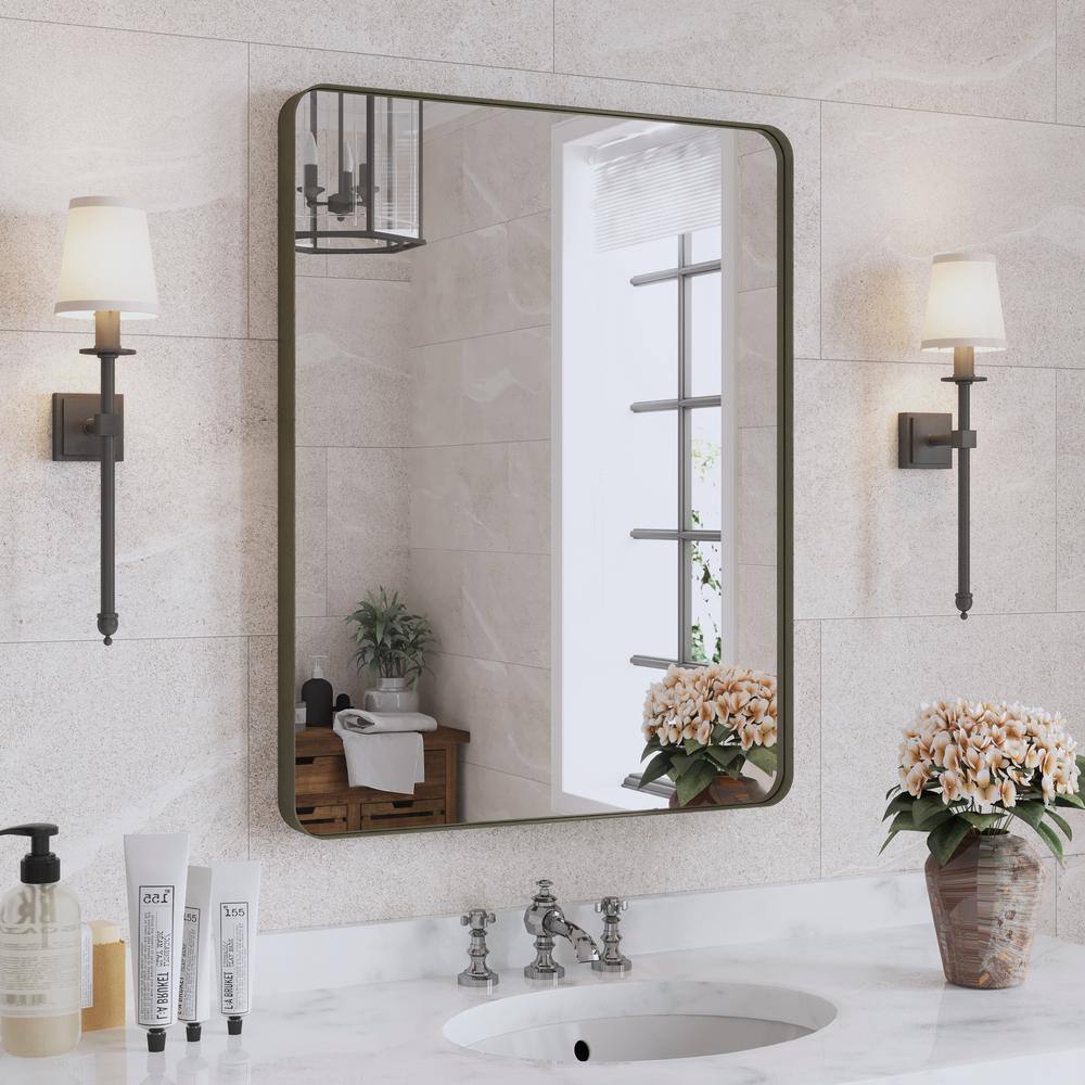 Klajowp 36 in. W x 28 in. H Rectangular Framed Wall Mounted Bathroom ...