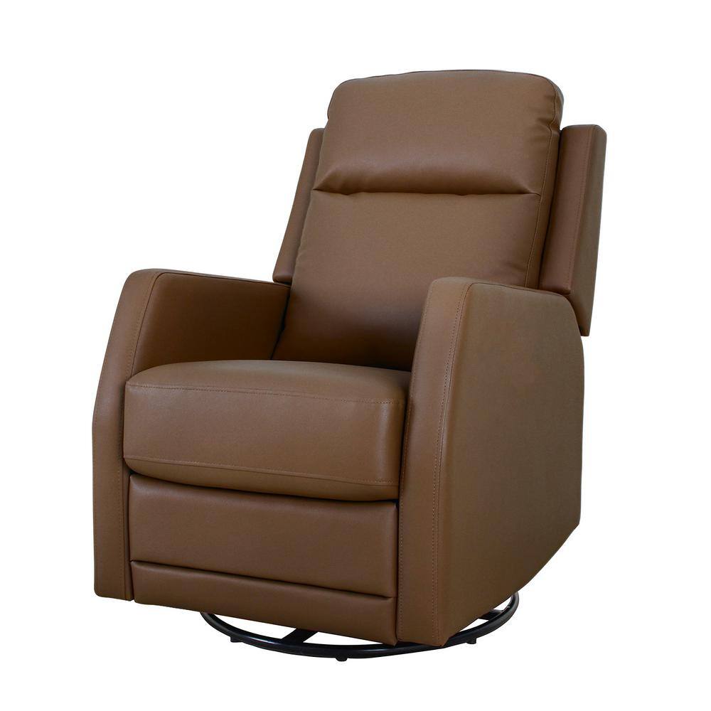 Jayden Creation Coral Classic Brown Upholstered Rocker Wingback Swivel
