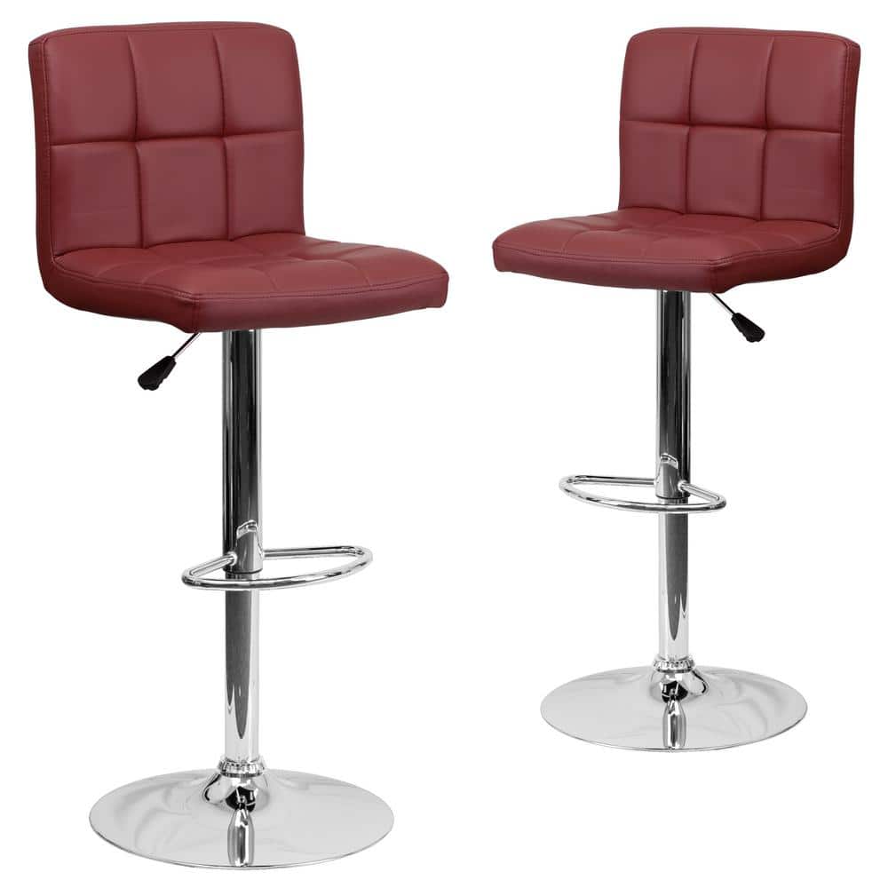 Carnegy Avenue 34 in. Burgundy Bar stool (Set of 2) CGA-DS-18616-BU-HD ...