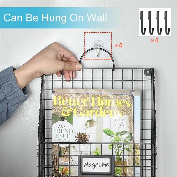 Metal Wall Magazine Rack
