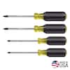 Klein Tools 4-Piece Square Recess Screwdriver Set- Cushion Grip Handles ...